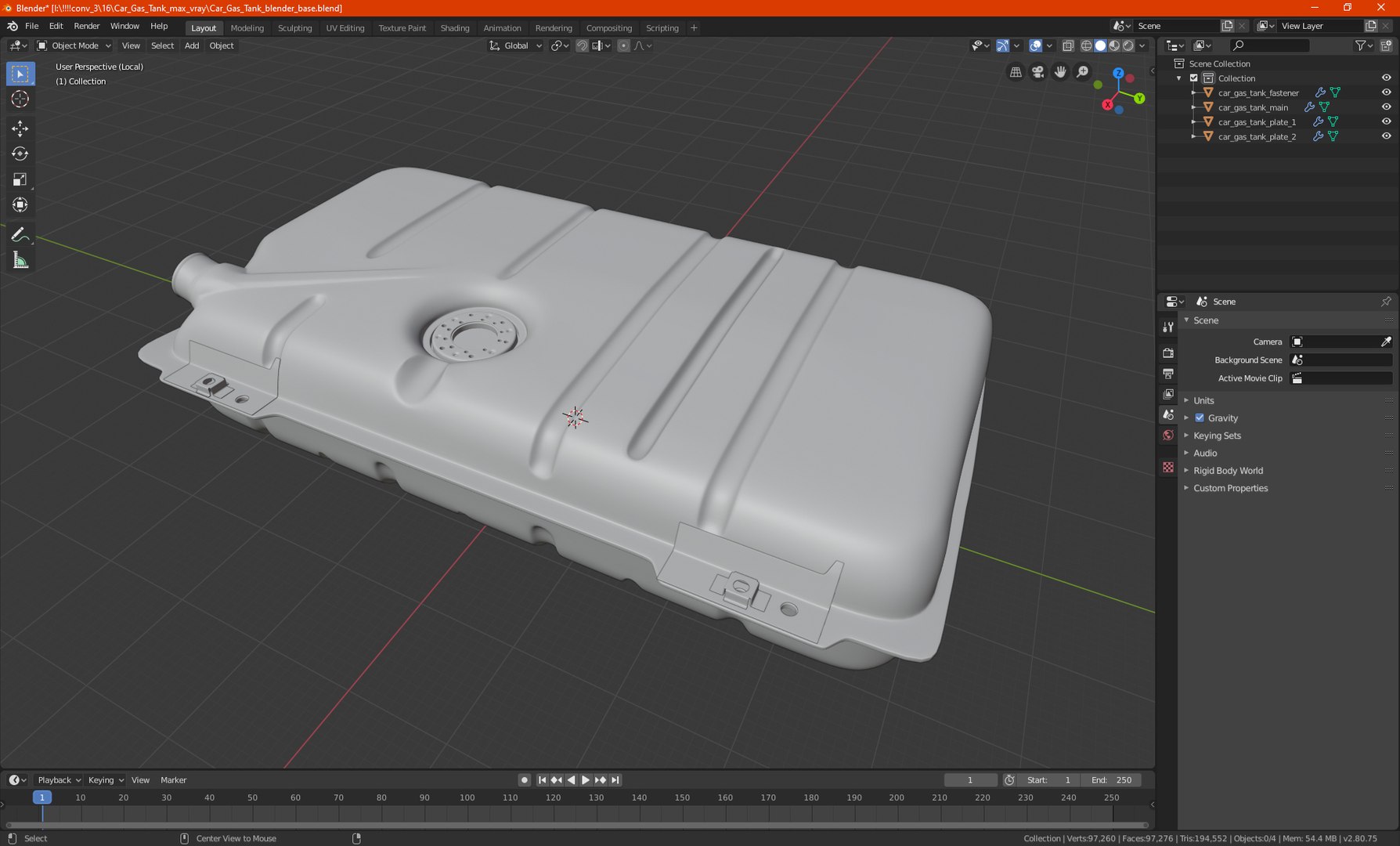 Car Gas Tank model - TurboSquid 1964733
