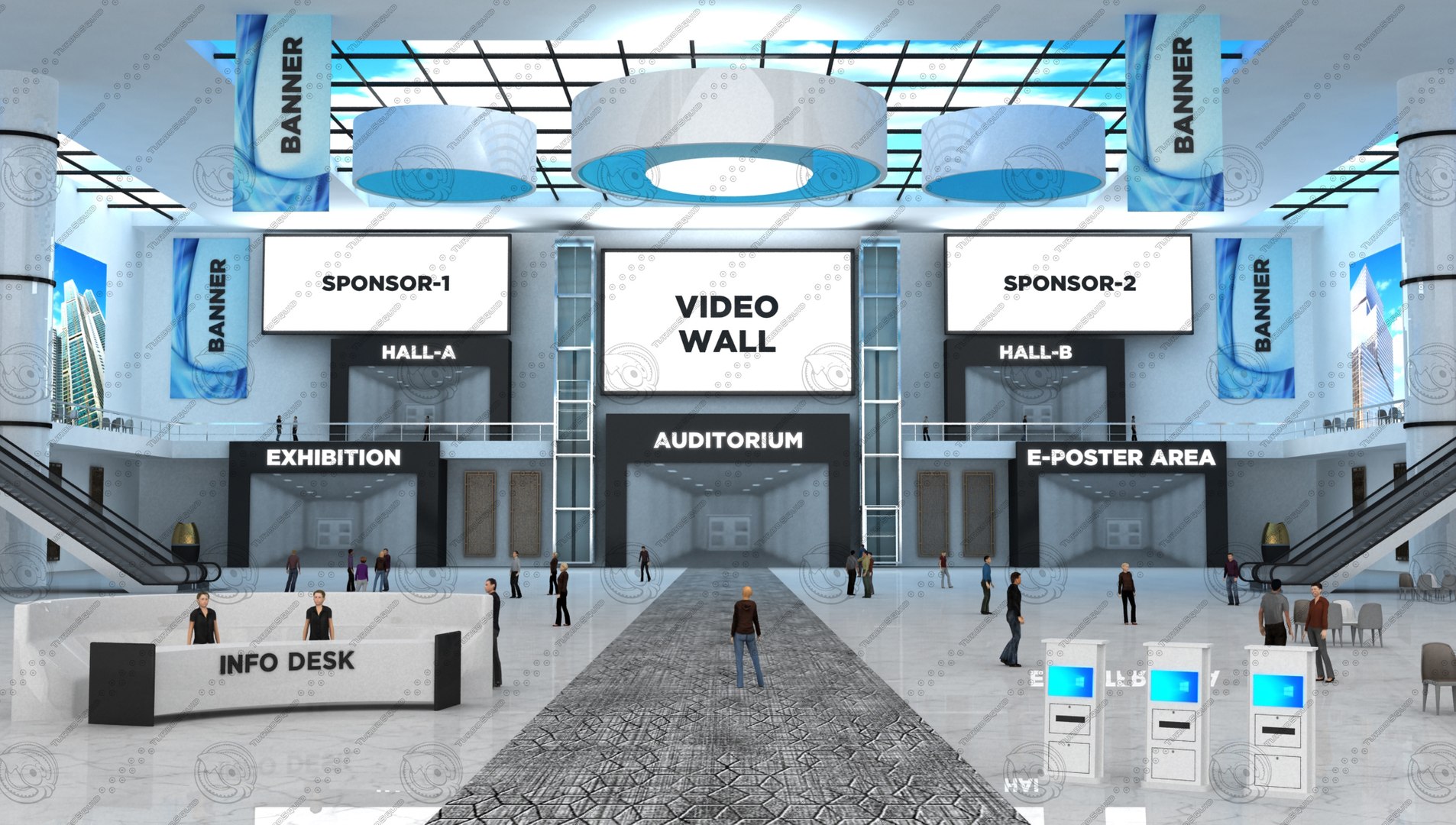 Auditorium virtual 3D - TurboSquid 1610067