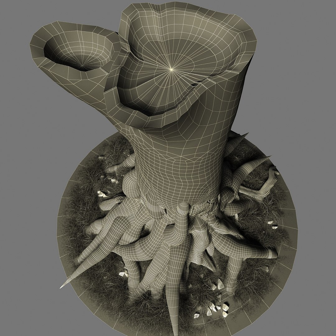 3d roots tree model