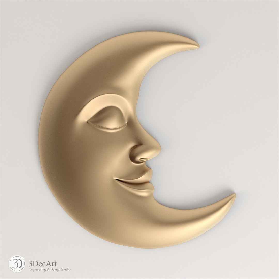 moon cnc stl 3d model