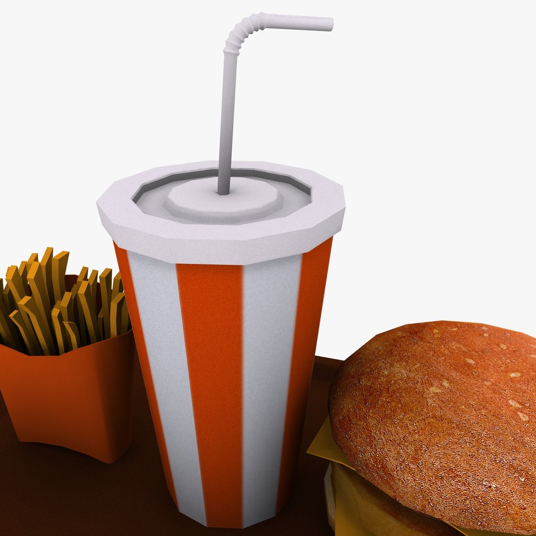 3d fast food model