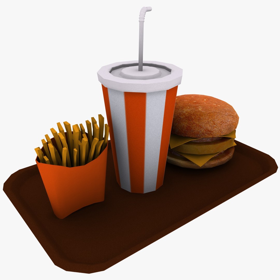 3d fast food model