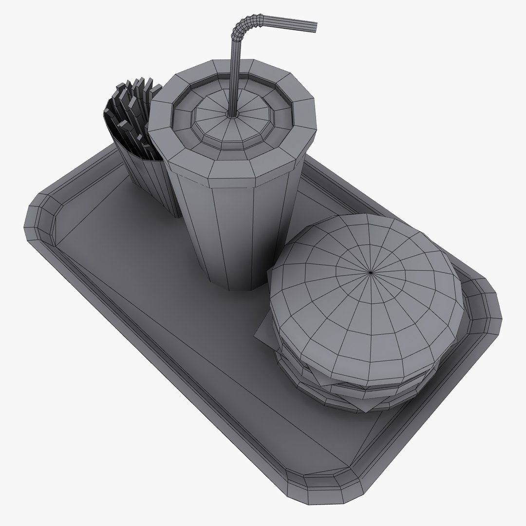 3d fast food model