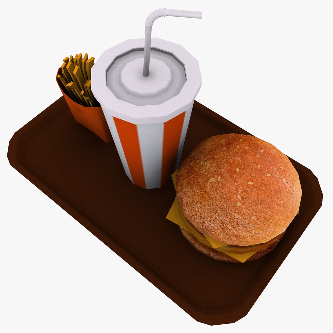 3d fast food model