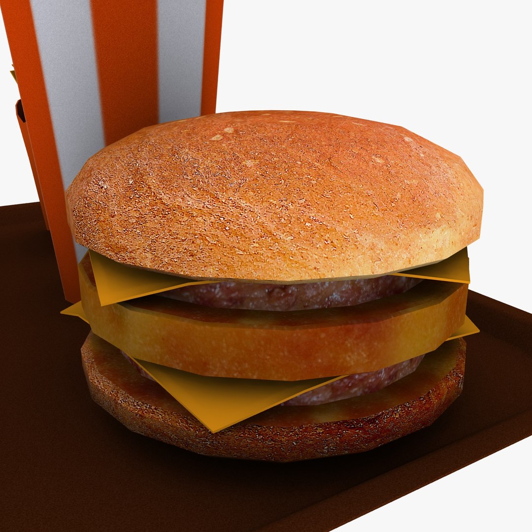 3d fast food model