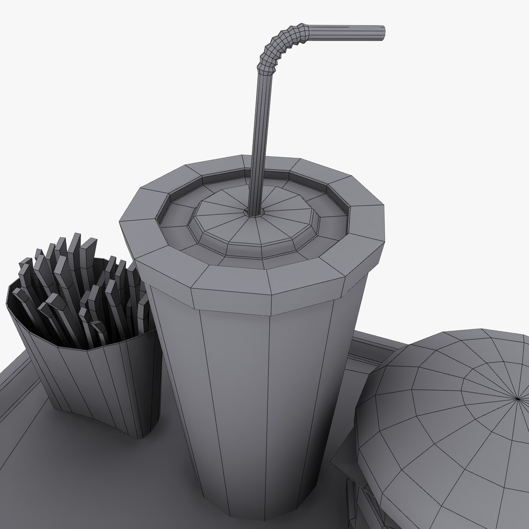 3d fast food model