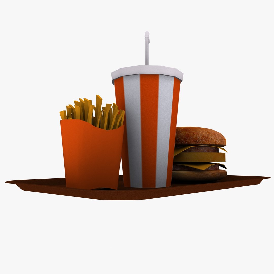 3d fast food model