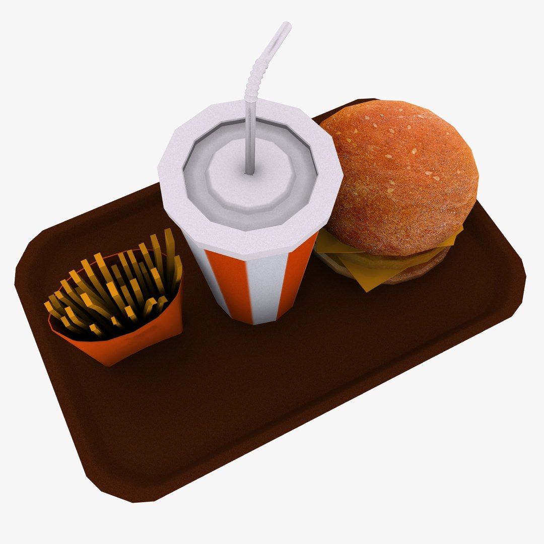 3d fast food model