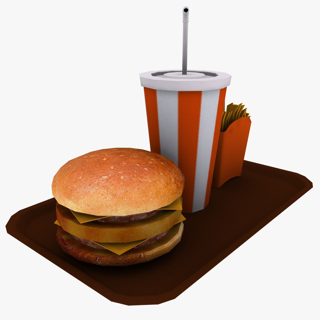 3d fast food model