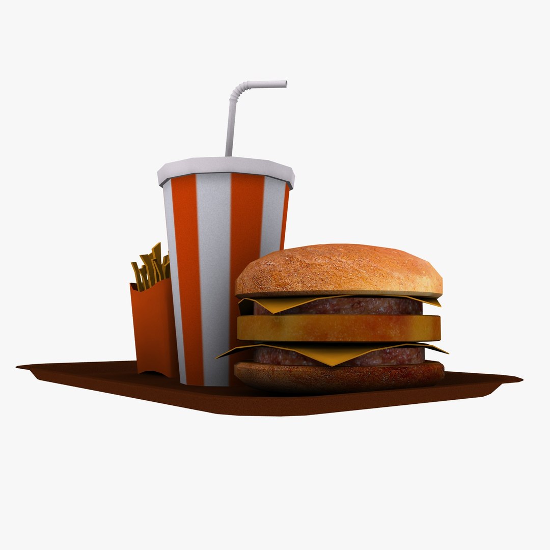 3d fast food model