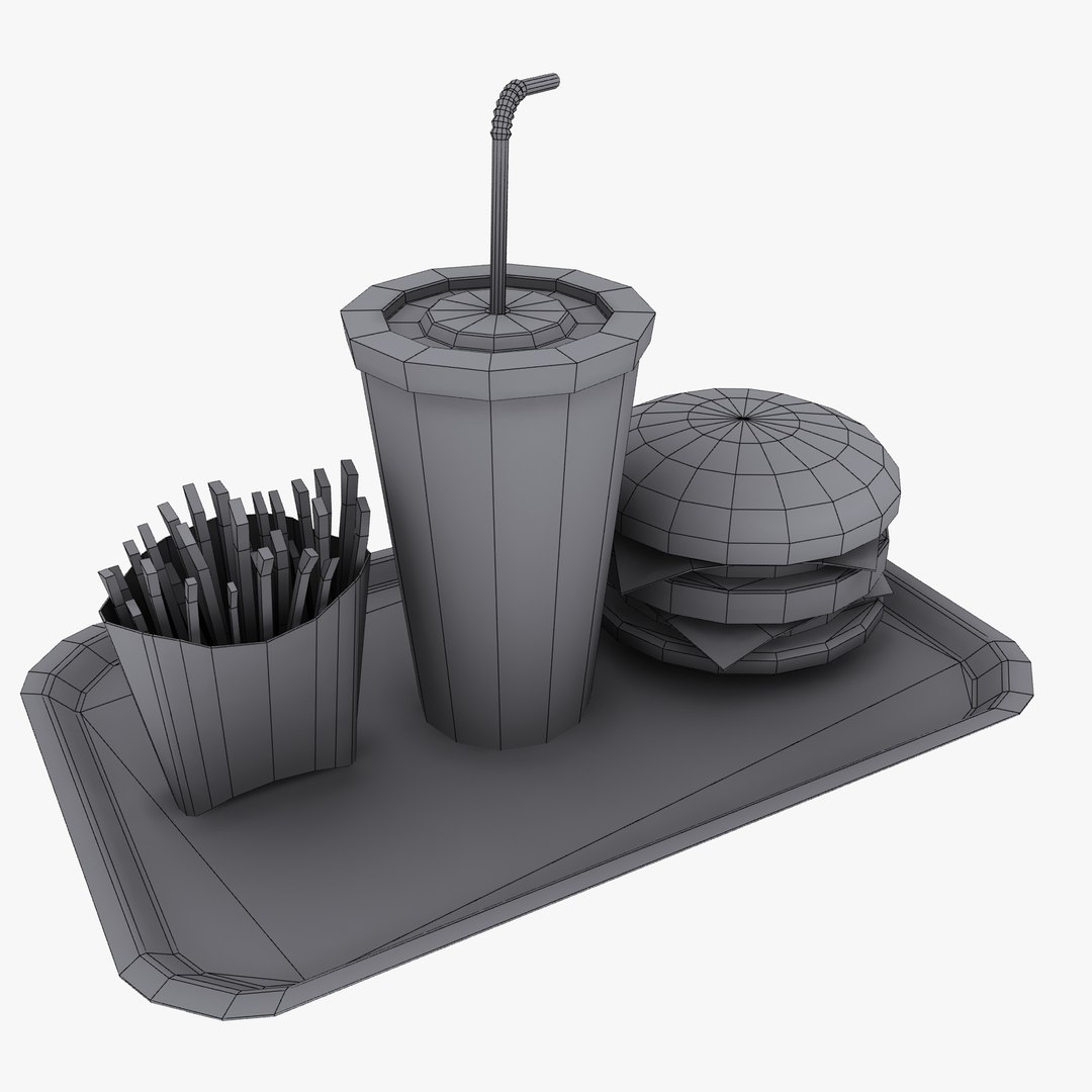 3d fast food model