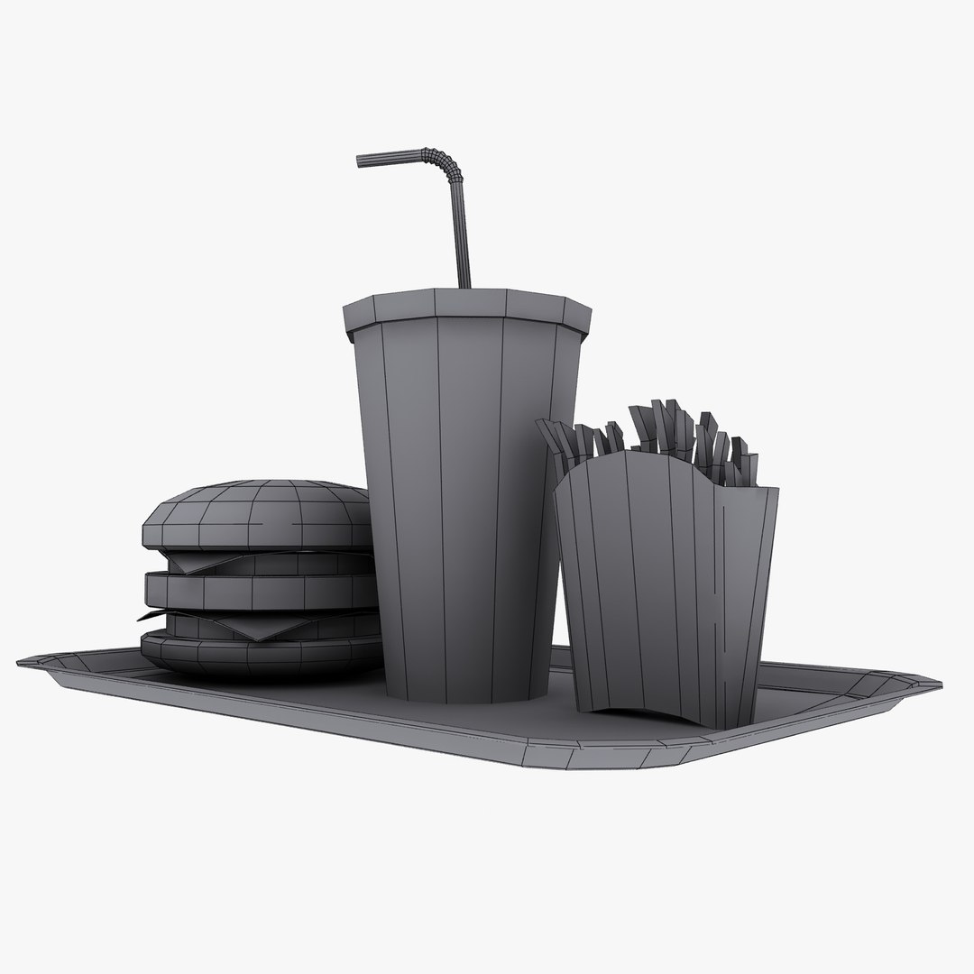 3d fast food model