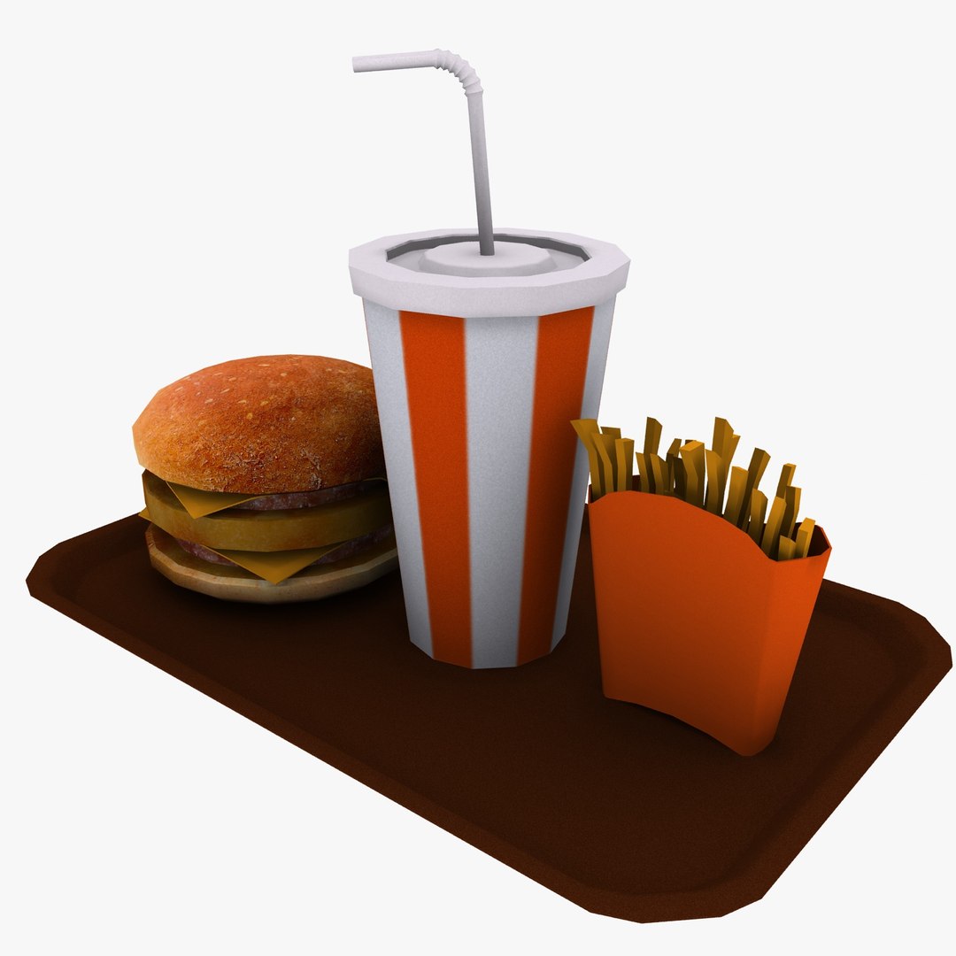3d fast food model