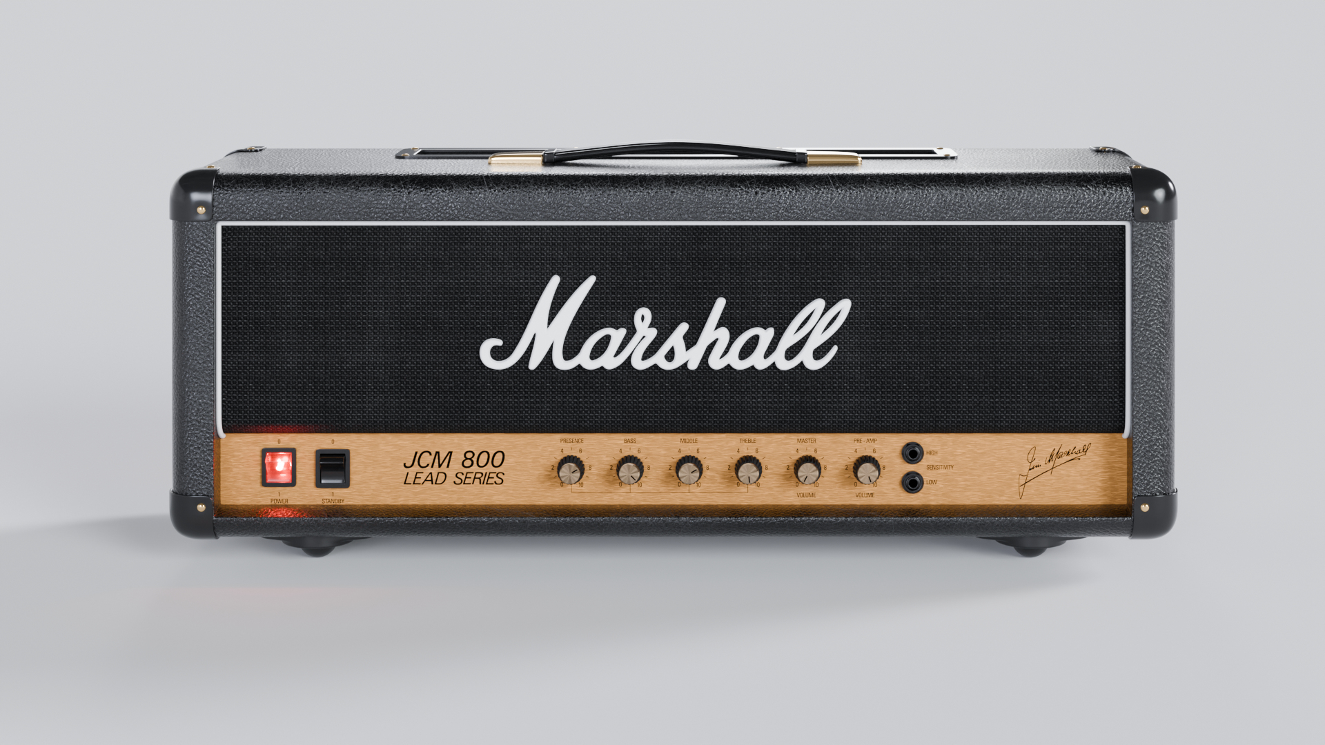 3D Marshall JCM 800 2203 Tube Guitar Amplifier High Poly 3D Model Model ...