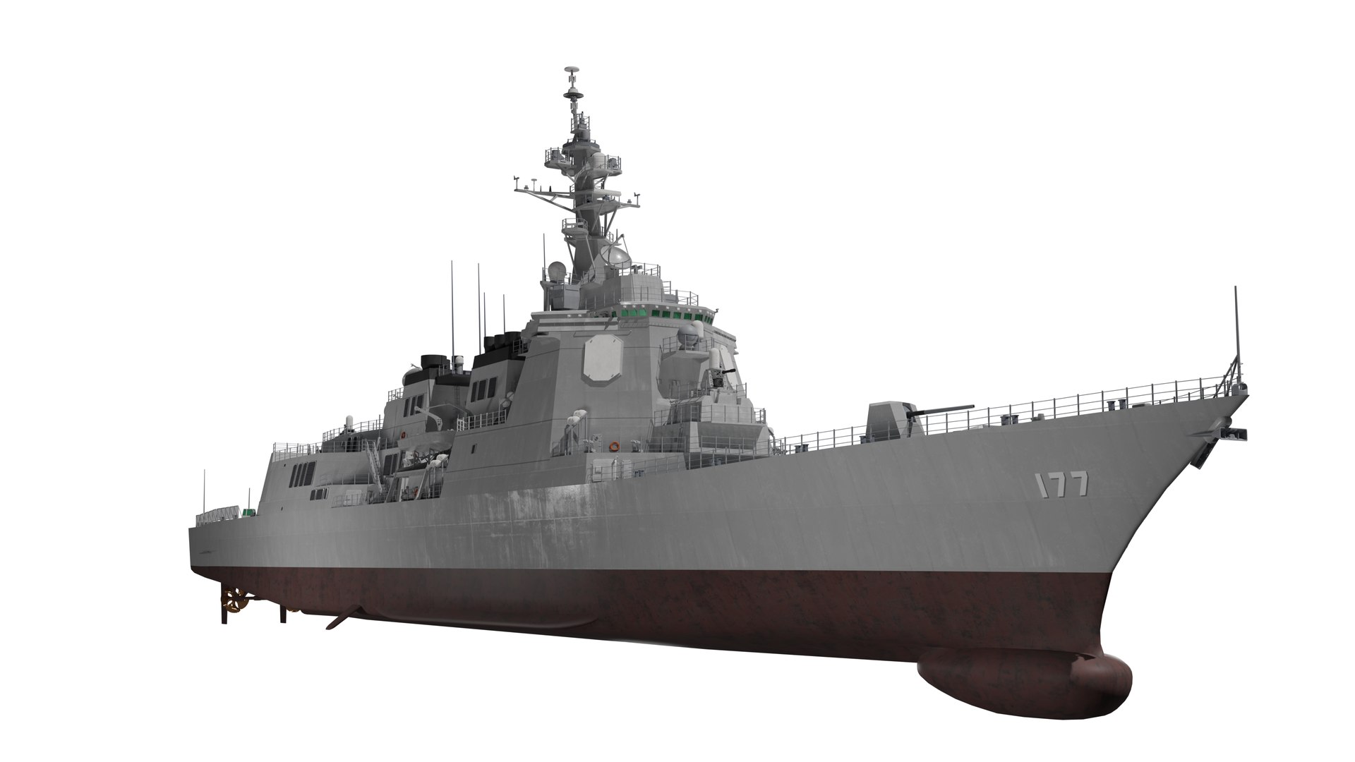 3D JMSDF Atago class guild missile destroyer model - TurboSquid 2159822