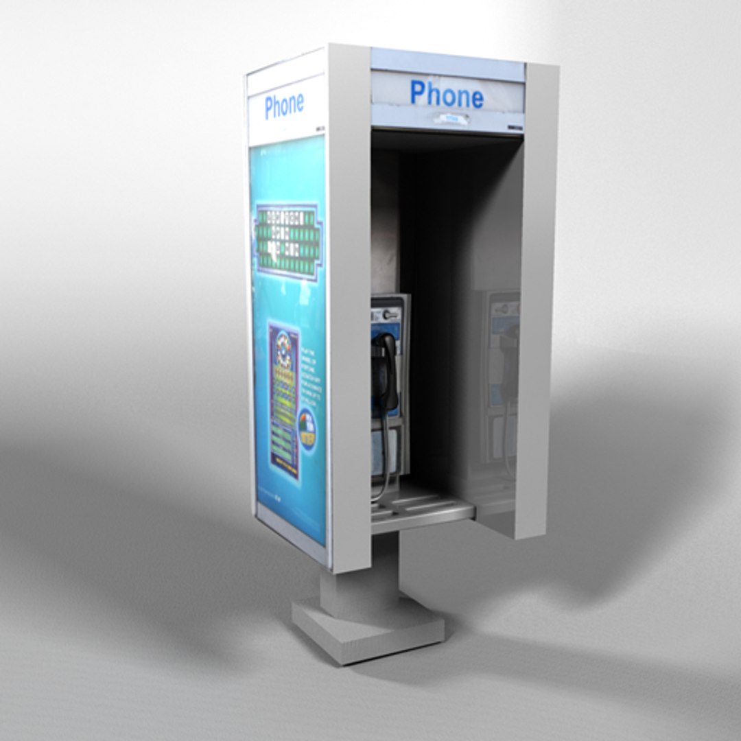 3d New York Phone Booth Model