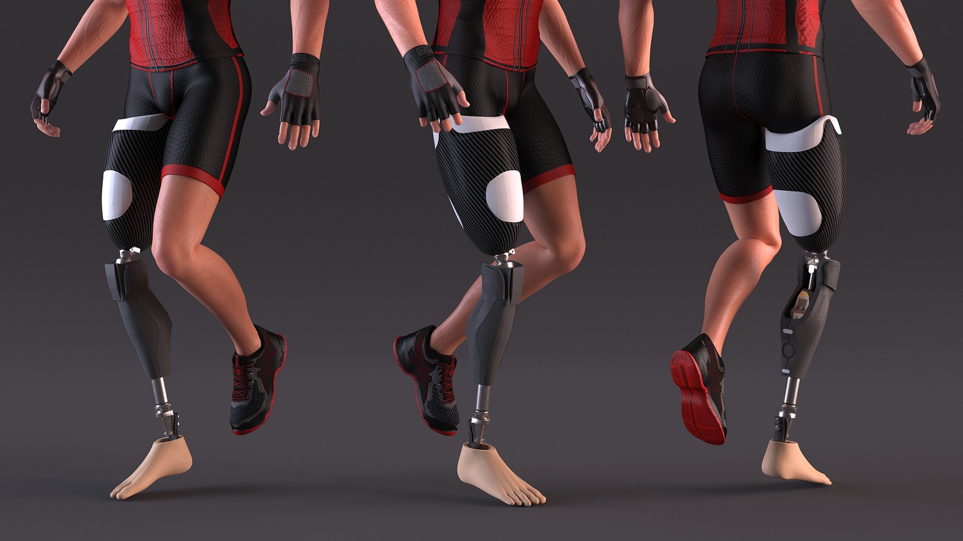 Sportsman Wearing Prosthetic Leg Walking Pose 3D - TurboSquid 2161943