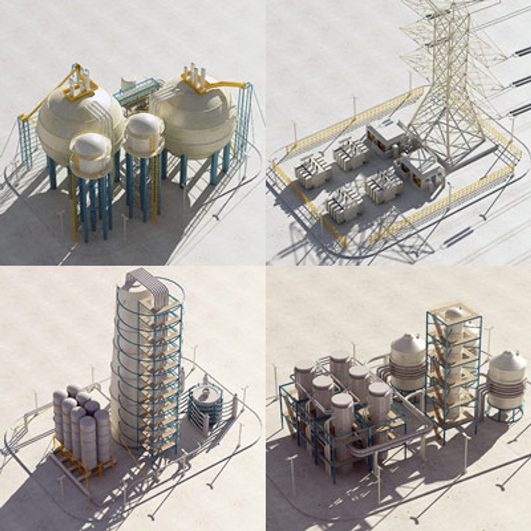 Industrial Module 3d Model