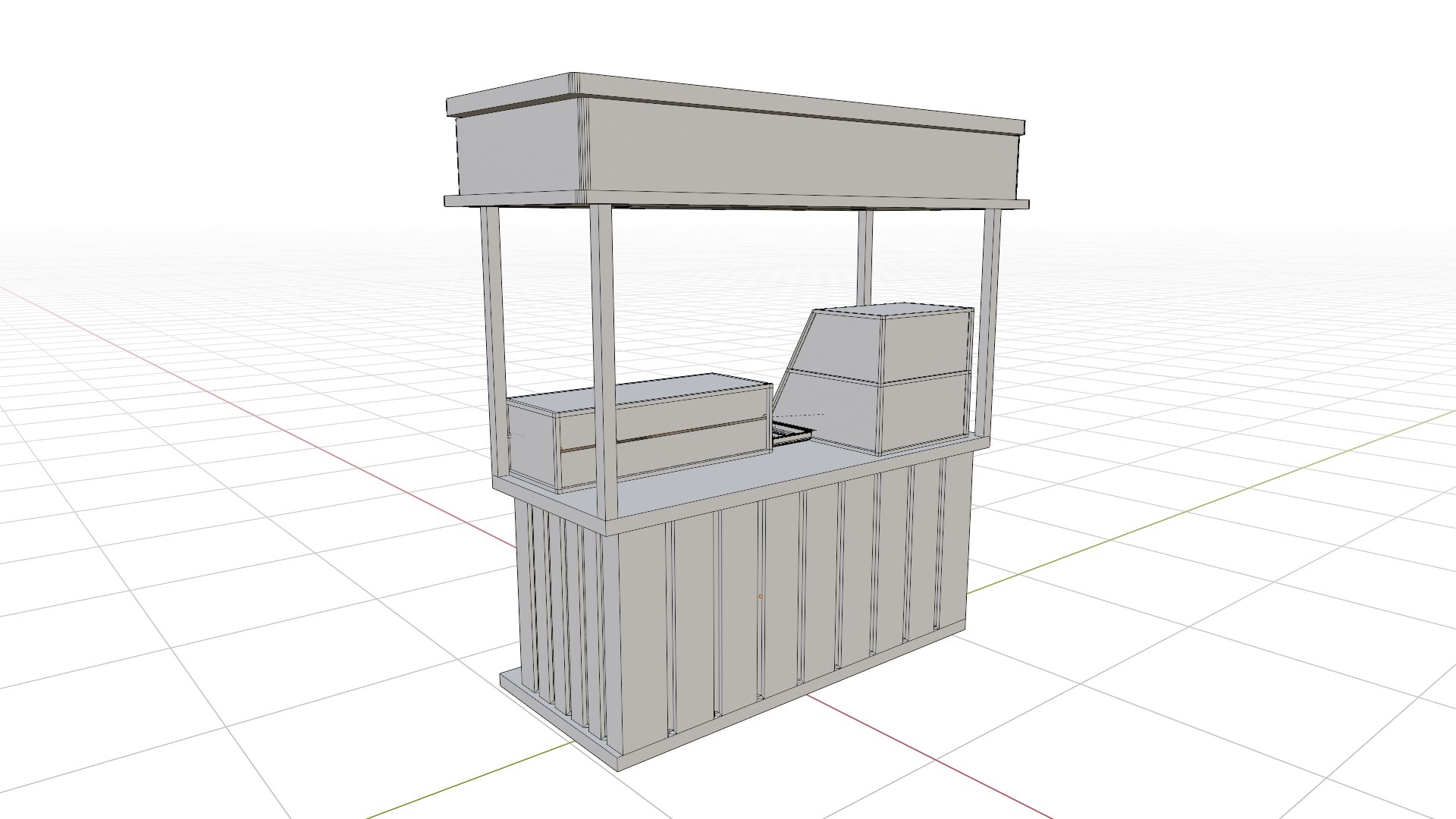 3D Stand Street Food - TurboSquid 2369394