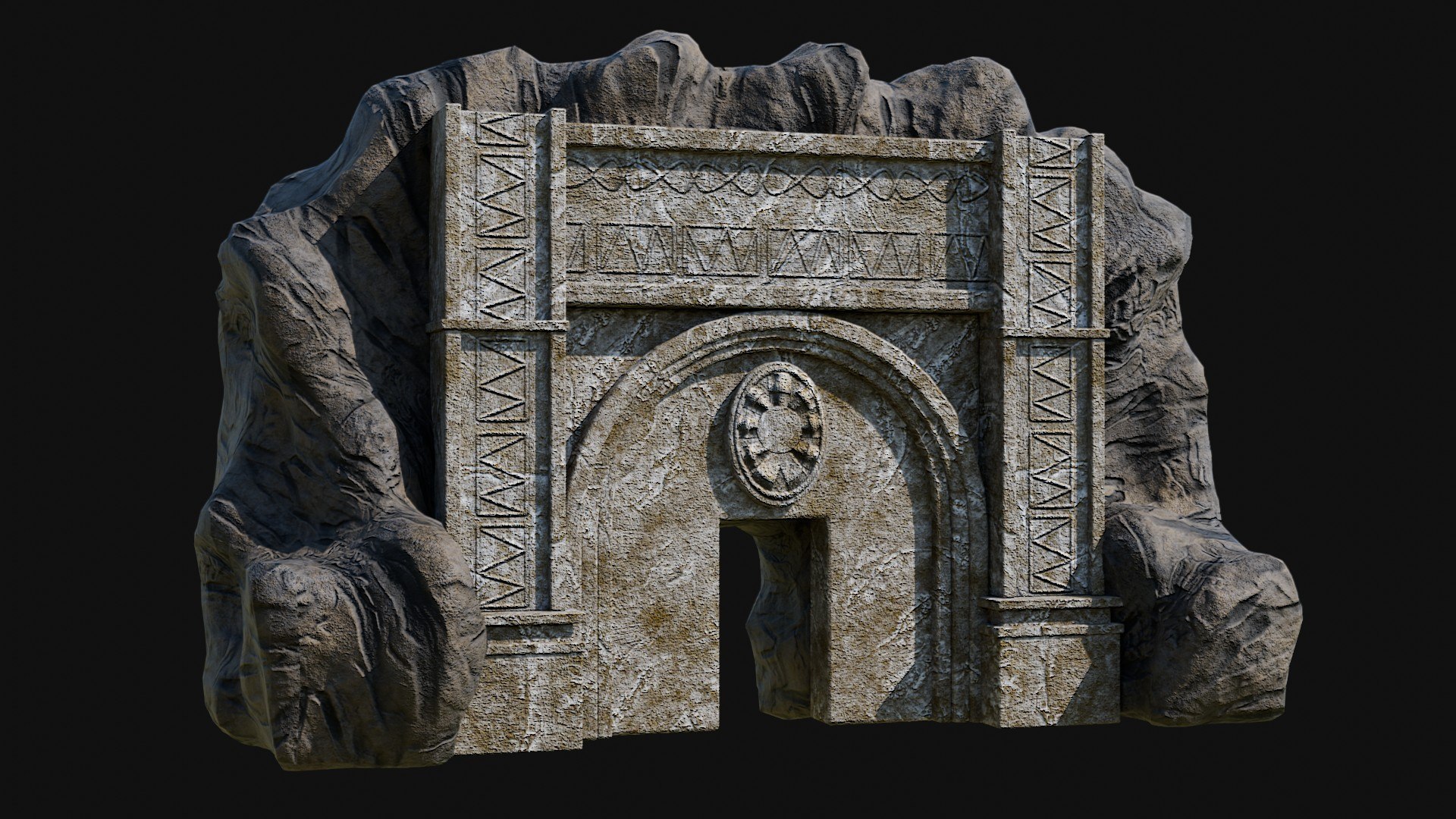 3D CAVE ENTRANCE GATE PORTAL DUNGEON ANCIENT TEMPLE COLLECTION ...