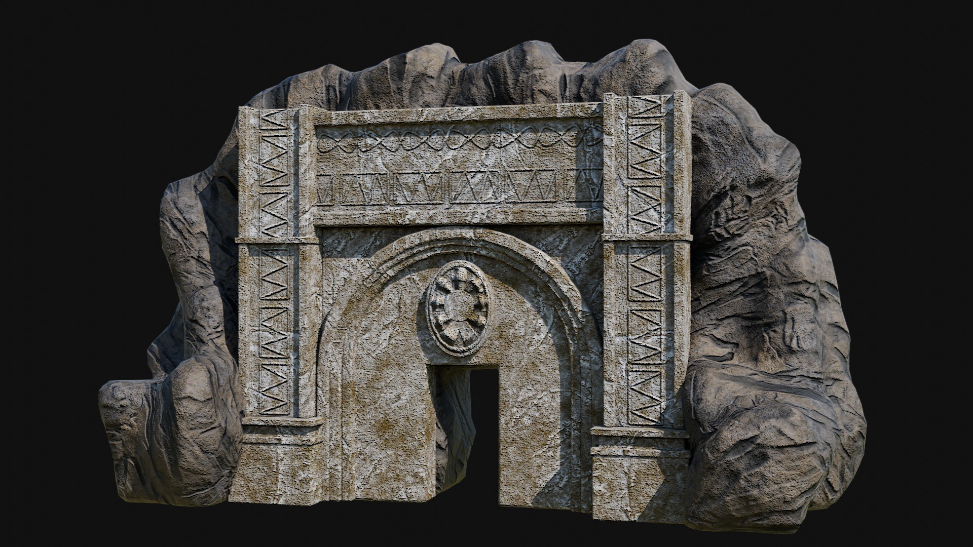 3D CAVE ENTRANCE GATE PORTAL DUNGEON ANCIENT TEMPLE COLLECTION ...