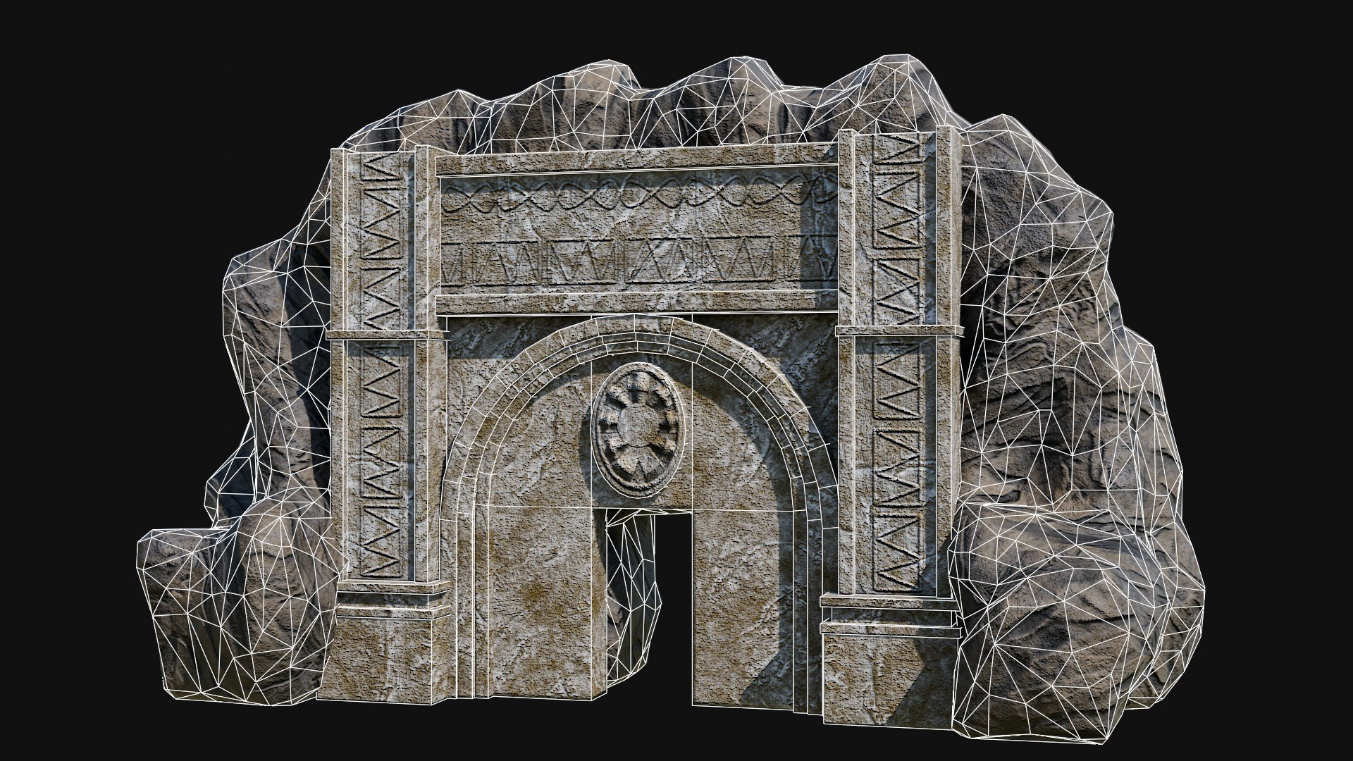 3D CAVE ENTRANCE GATE PORTAL DUNGEON ANCIENT TEMPLE COLLECTION ...
