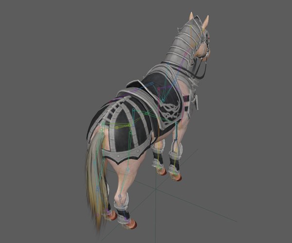 modelo 3d Aparejo de caballo con armadura de caballero - TurboSquid 1882045