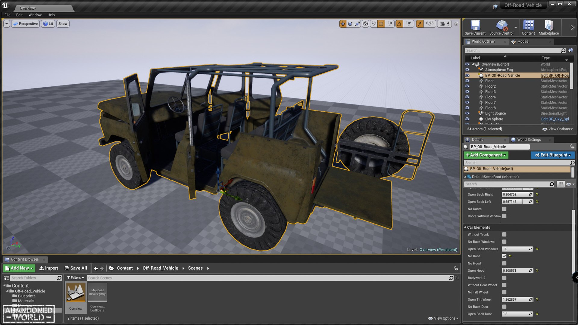 3D Off-Road Vehicle For UE4 - TurboSquid 1860262