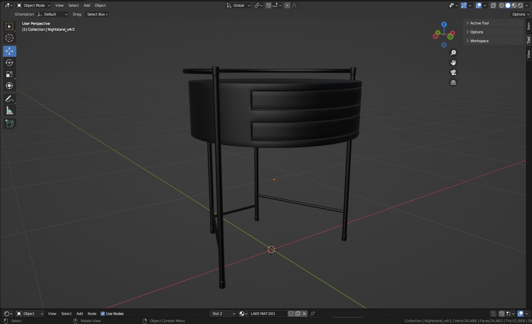 Nightstand V4r2 3D - TurboSquid 2077594