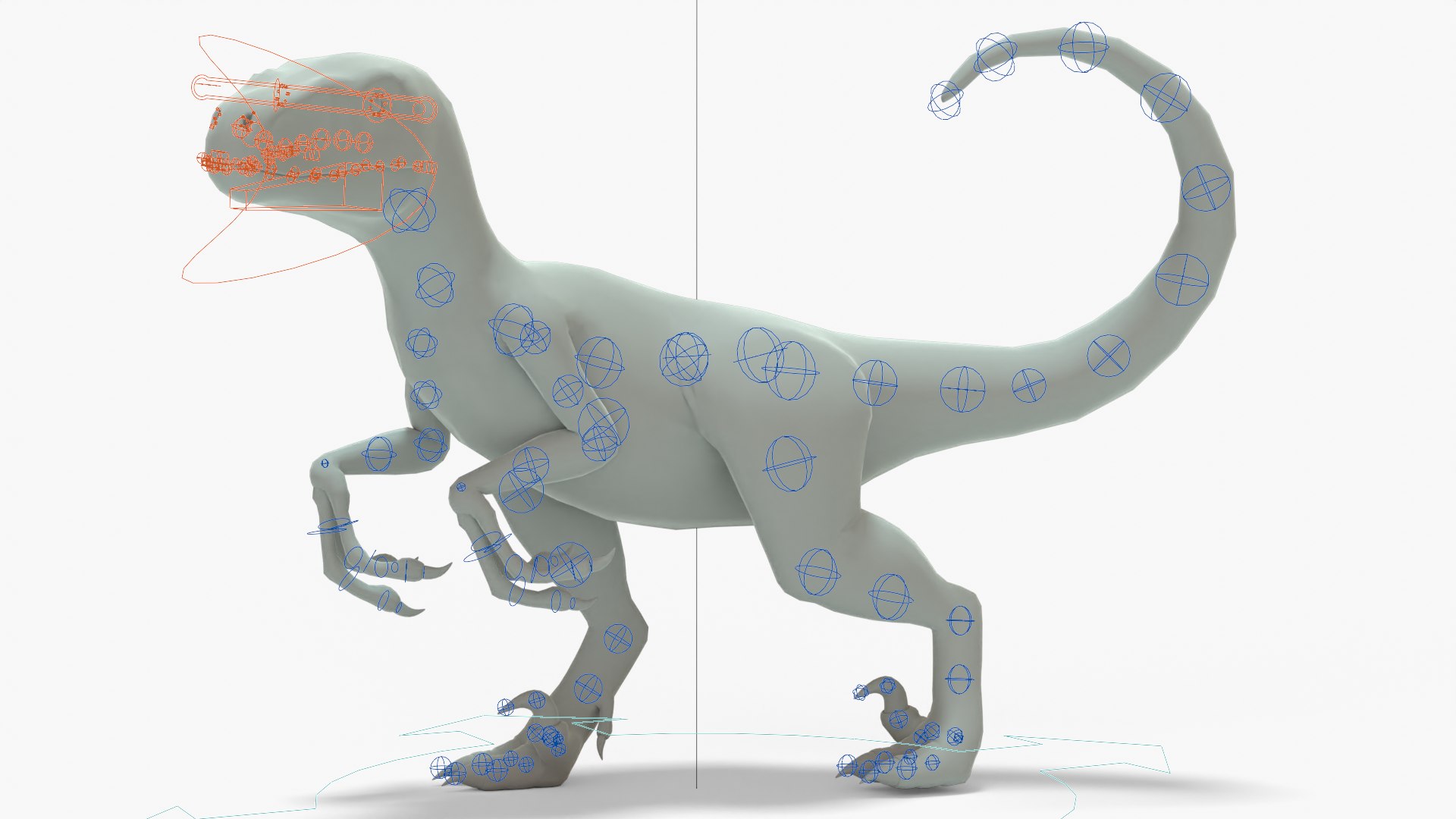 Velociraptor Rigged Basemesh 3D - TurboSquid 2065151