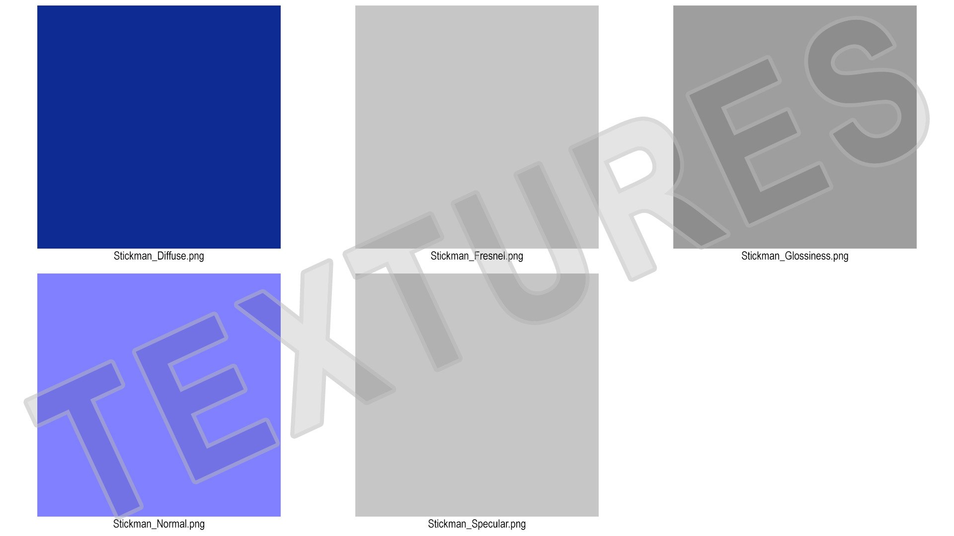 Stick Figure Blue Rigged Model - TurboSquid 2076218