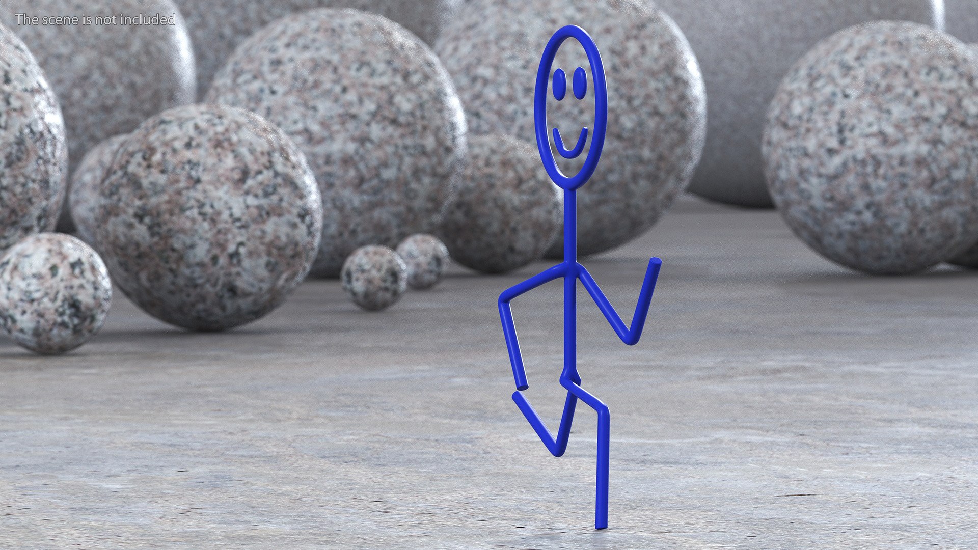 Stick Figure Blue Rigged model - TurboSquid 2076218