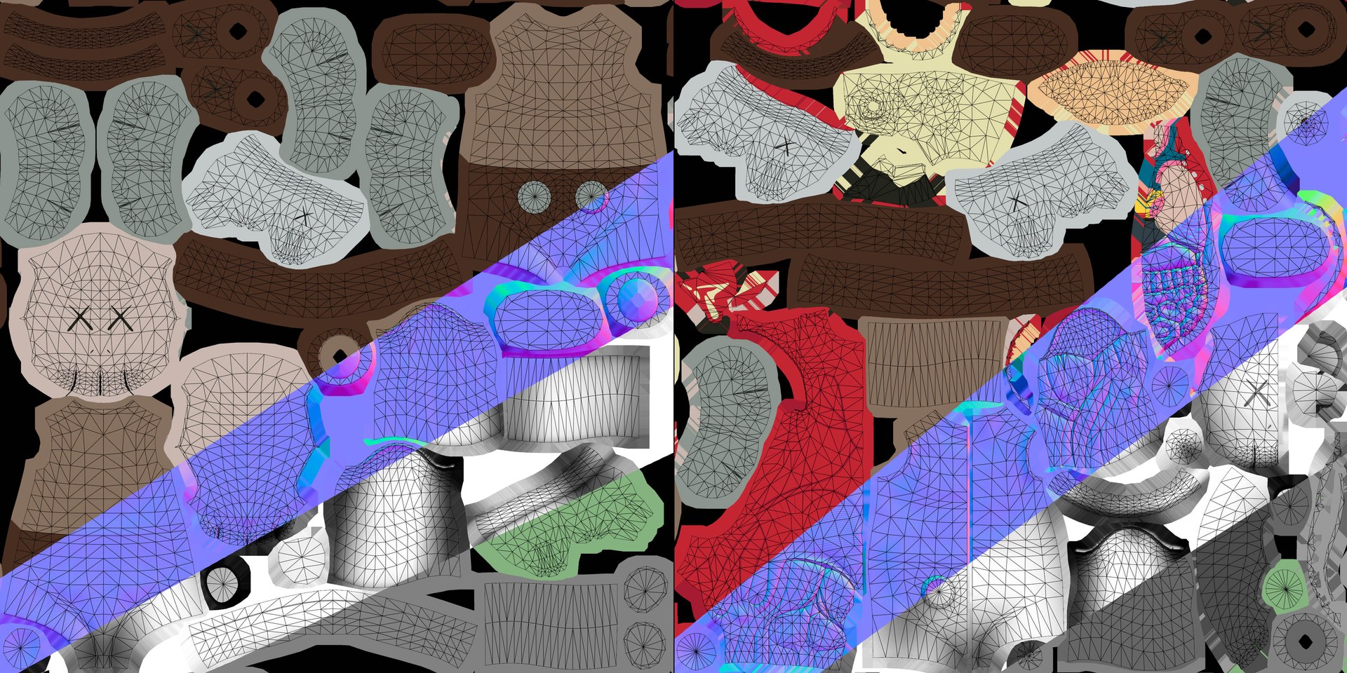 3D KAWS Flayed Lowpoly PBR Version Model - TurboSquid 1715711