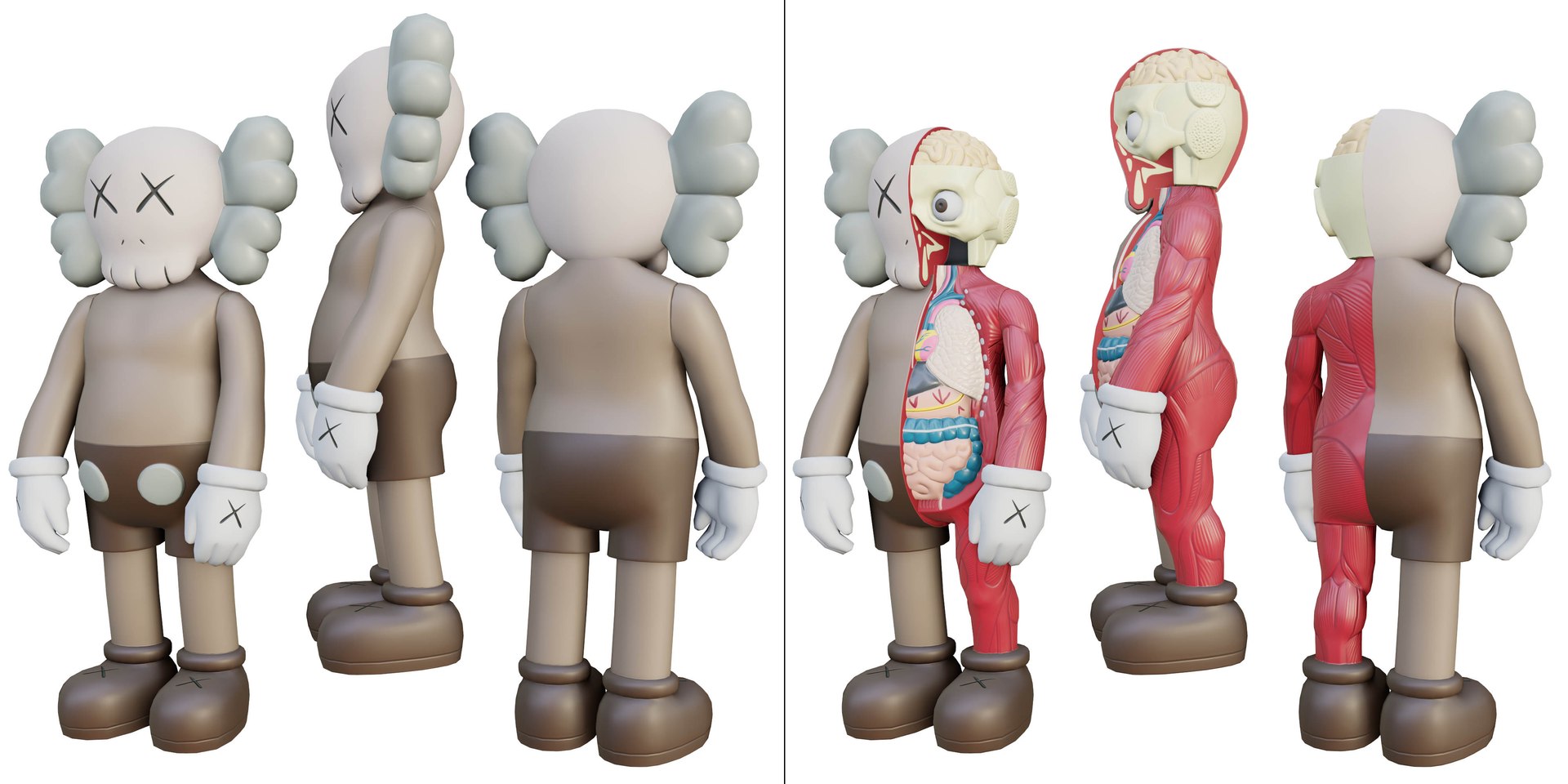 3D KAWS Flayed Lowpoly PBR Version Model - TurboSquid 1715711