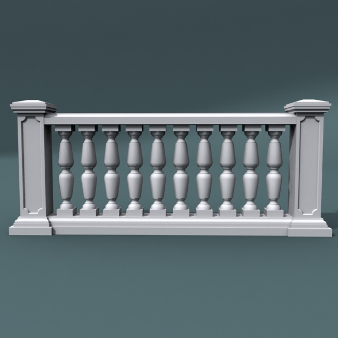 3d Model Balustrade Architectural
