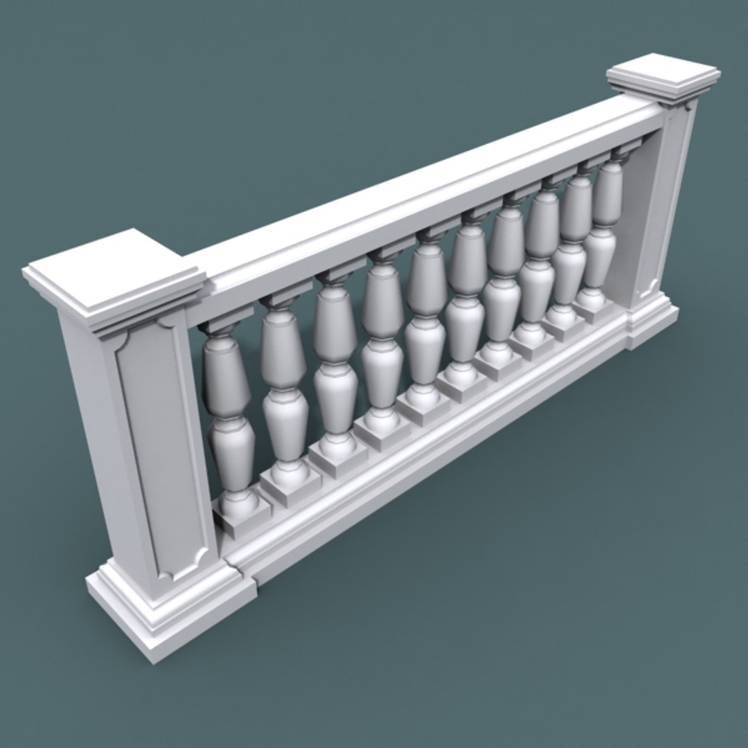 3d Model Balustrade Architectural