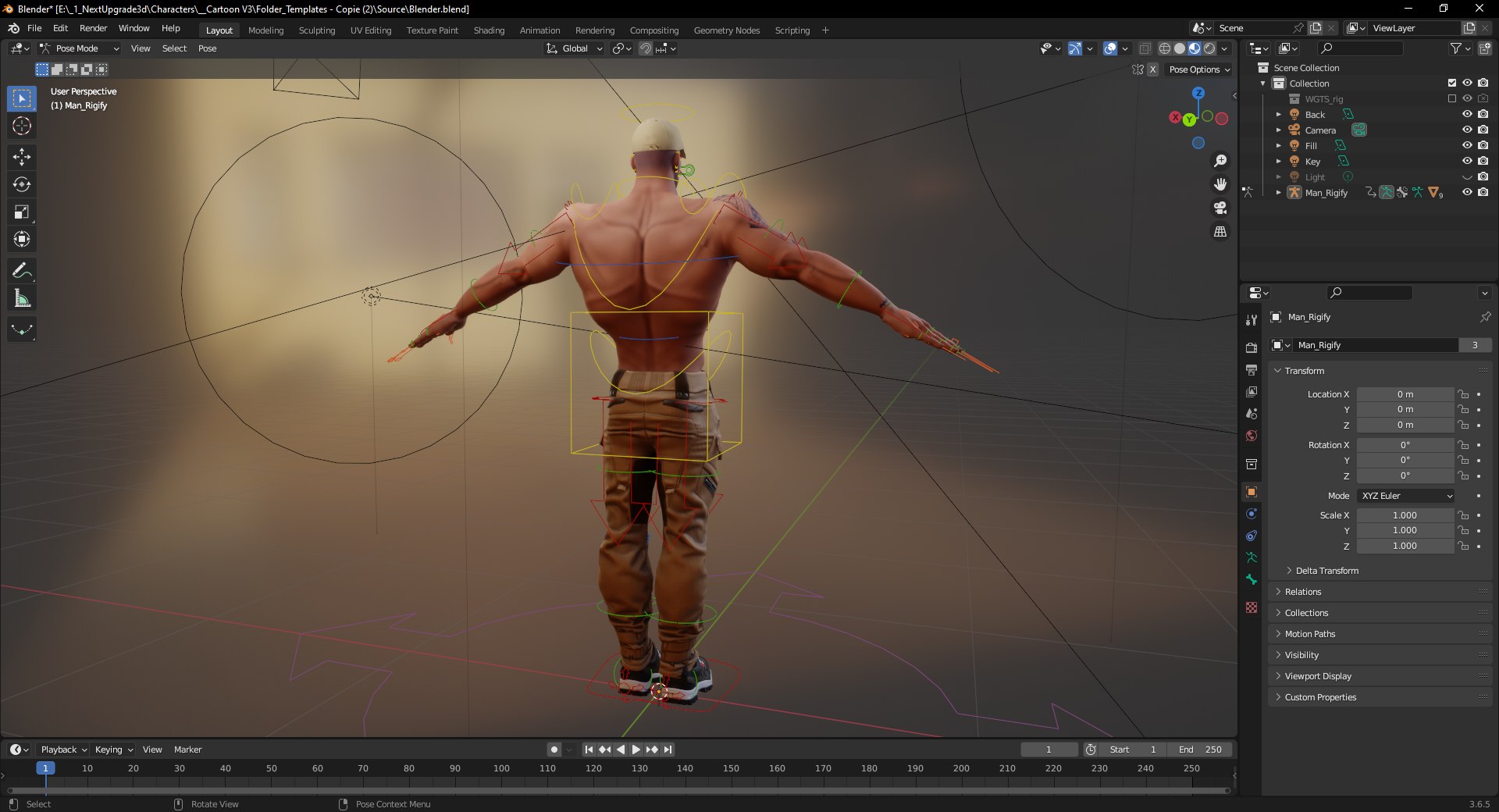 Muscle Stylized Strongman Bodyguard Commander Low-poly 3D Model 3D ...