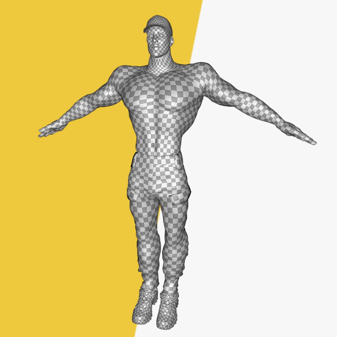 Muscle Stylized Strongman Bodyguard Commander Low-poly 3D Model 3D ...