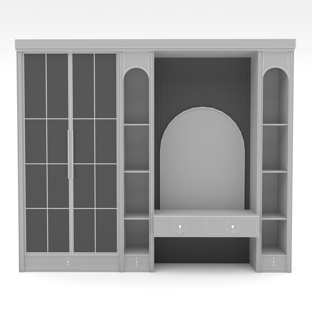 The Classic Vanity And Cabinet Low-poly 3D Model Model - TurboSquid 2082026