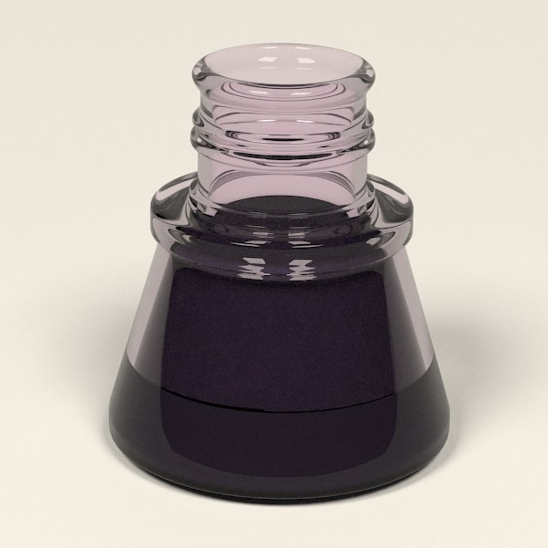 3d model ink pot inkpot