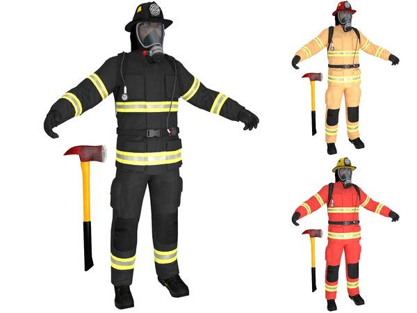 Firefighter OBJ Models for Download | TurboSquid