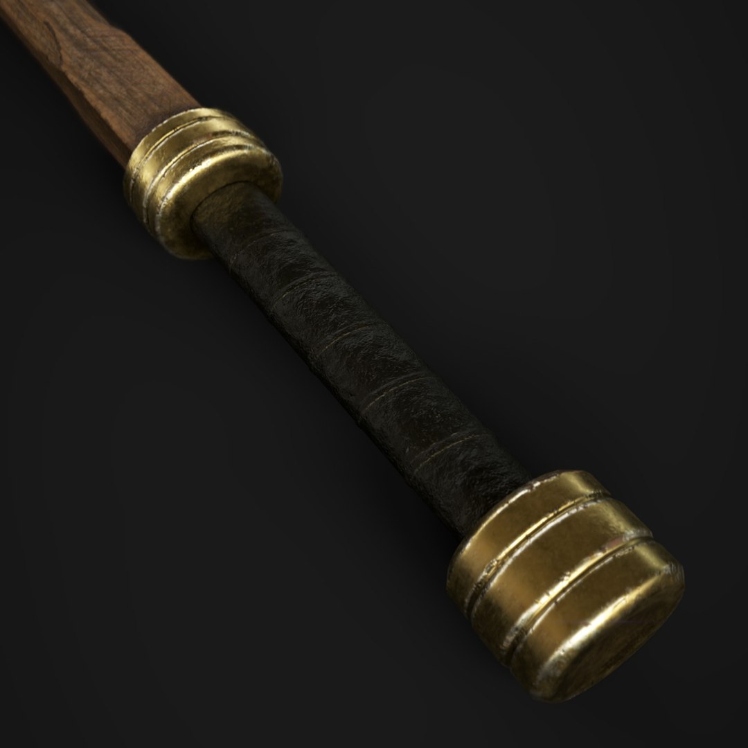 3D Gold Battle Axe Model - TurboSquid 1299949
