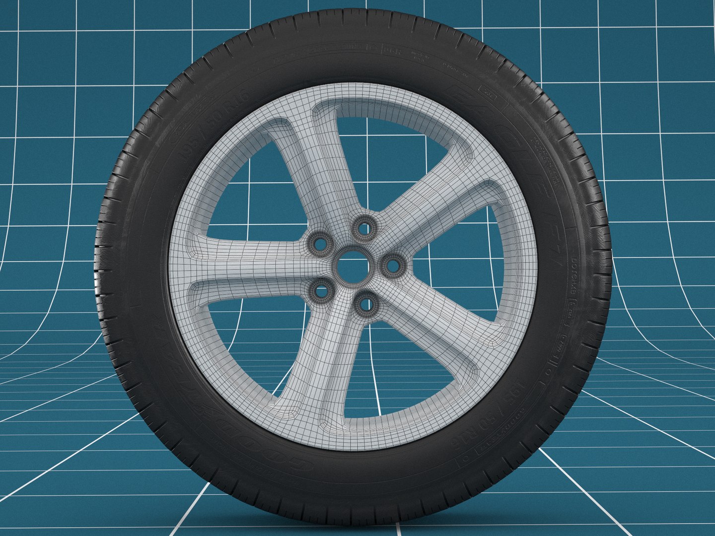 3D Realistic Car Tire Model - TurboSquid 1182782