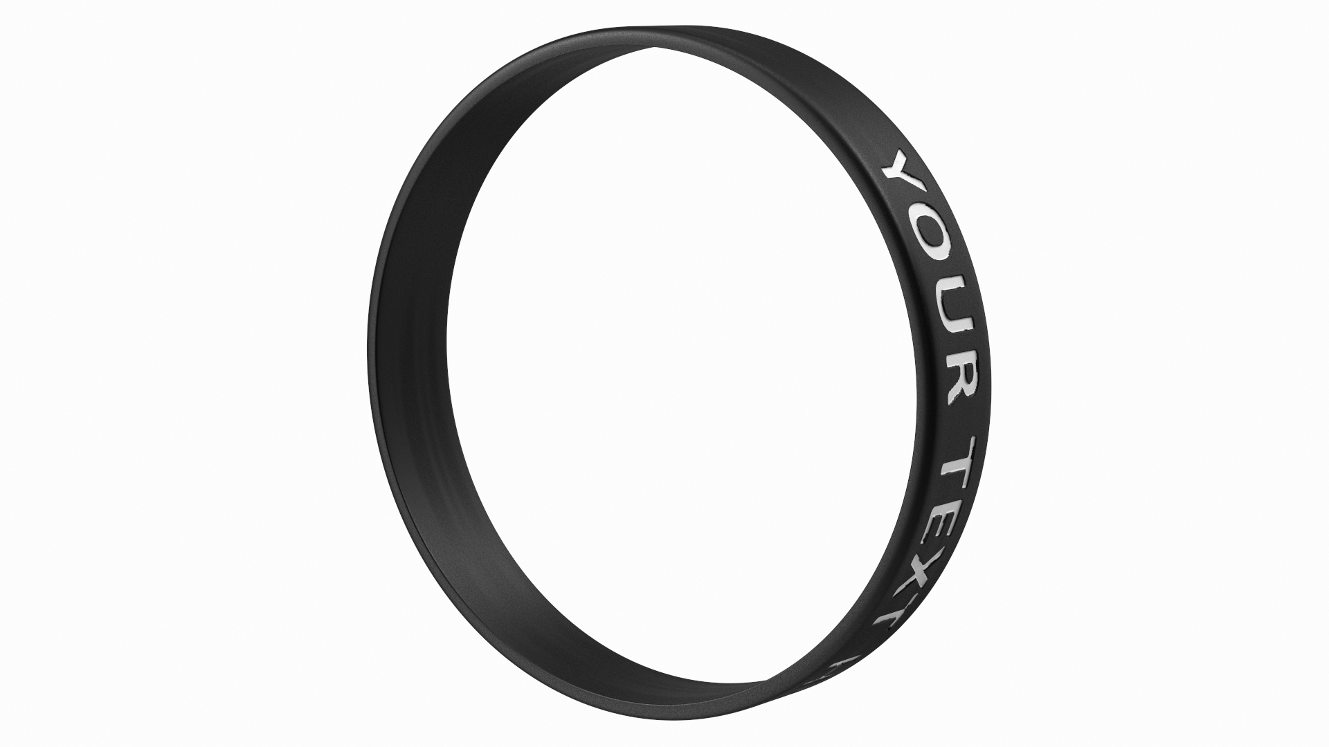 Custom Text Silicone Wristband 3D Model - TurboSquid 1769418