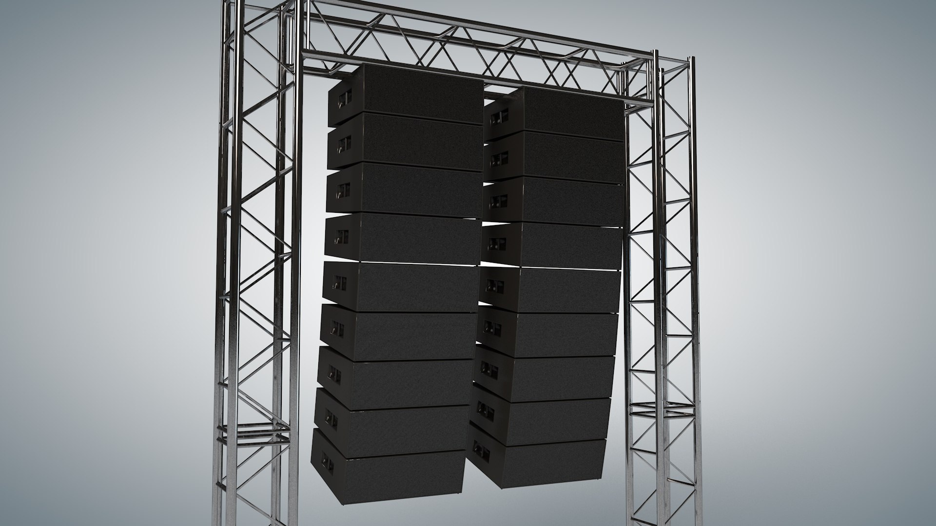 Line Array Speaker 3D Model - TurboSquid 1600931
