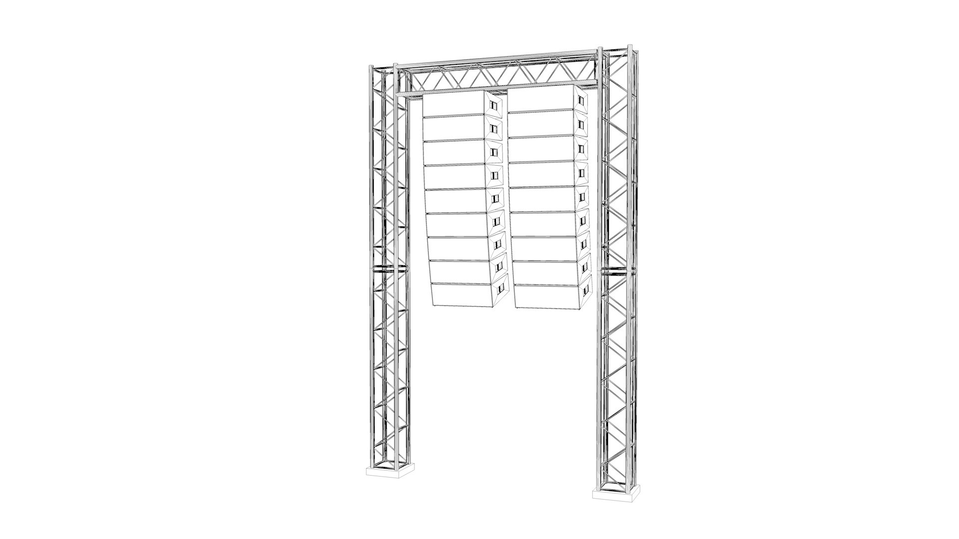 Line Array Speaker 3d Model Turbosquid 1600931