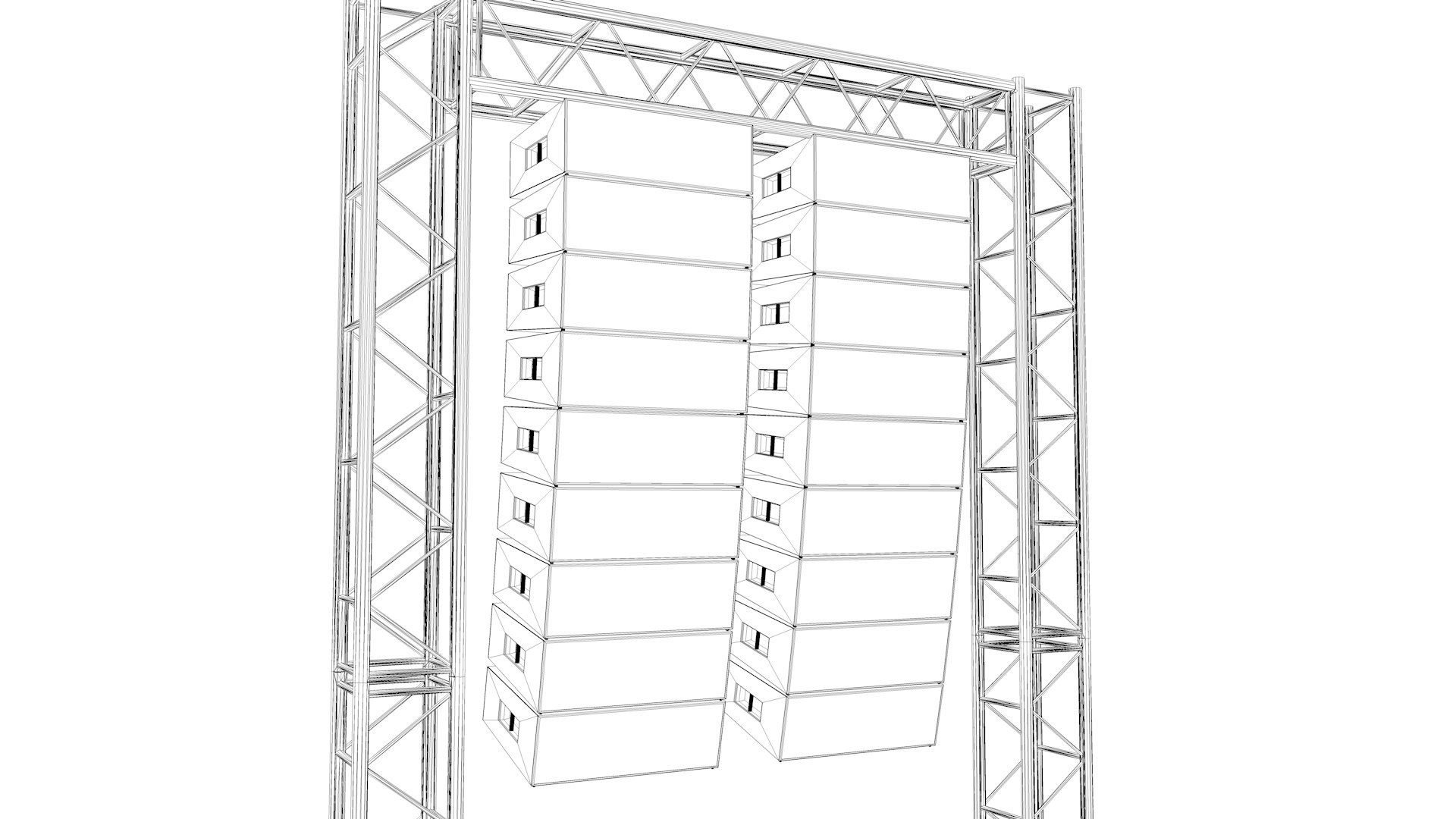 Line Array Speaker 3d Model Turbosquid 1600931