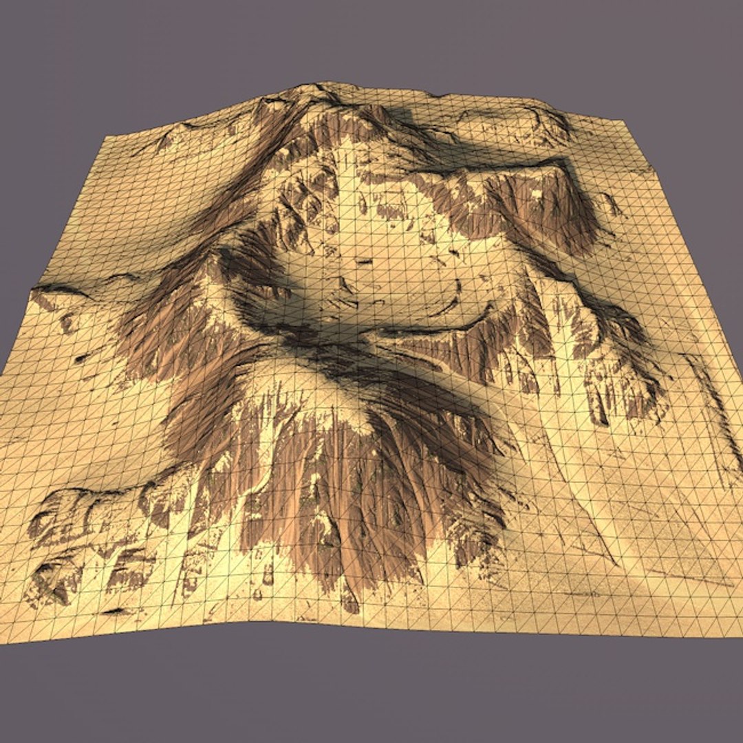 3d Model Mountain Maps Terrain