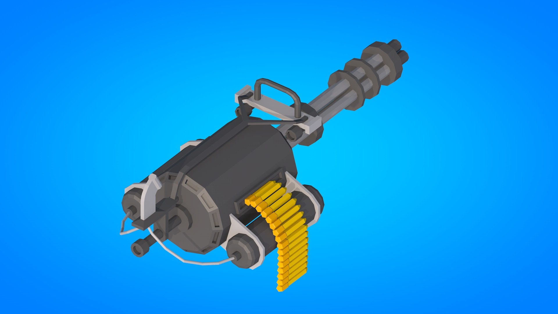 Minigun M134 Low Poly Model - TurboSquid 1868161