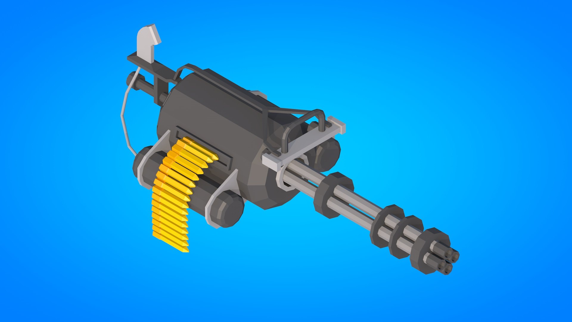 Minigun M134 Low Poly Model - TurboSquid 1868161
